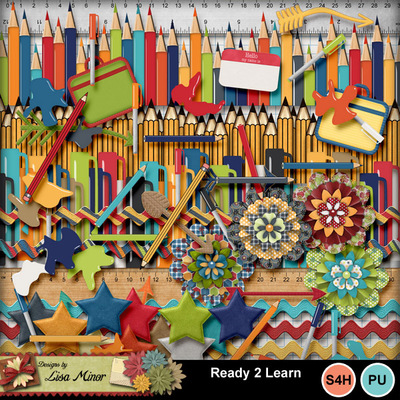 Digital Scrapbooking Kits | Ready 2 Learn-(LisaMM) | Kid Fun, School ...