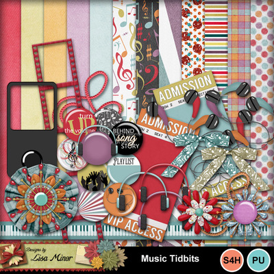 Digital Scrapbooking Kits | Music Tidbits-(LisaMM) | Kid Fun, Memories ...