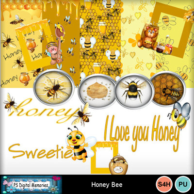 Digital Scrapbooking Kits | Honey Bee Kit-(PS) | Everyday, Seasons ...