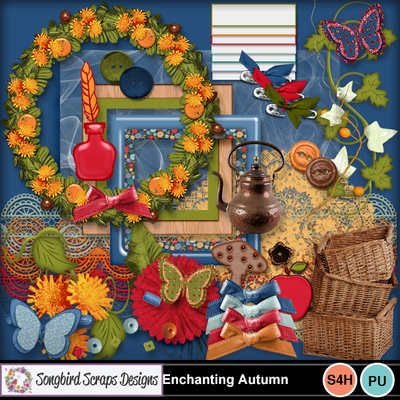 Digital Scrapbooking Kits | Enchanting Autumn-(SngBird) | Everyday ...