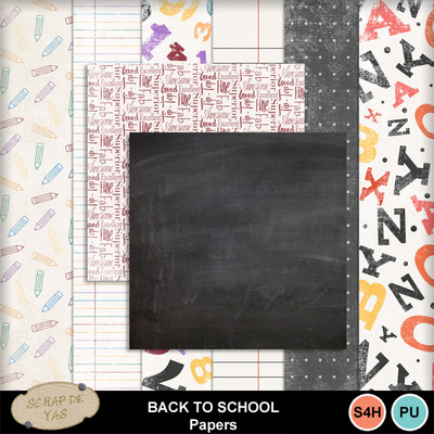 Digital Scrapbooking Kits | Back to school-(Yascrap) | School, School ...