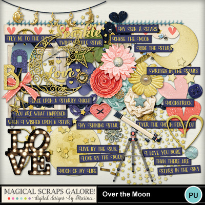 Digital Scrapbooking Kits | Over The Moon-(MSG) | Family, Holidays ...