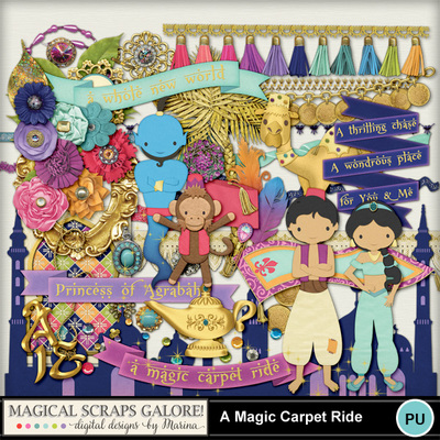 Digital Scrapbooking Kits | A Magic Carpet Ride-(MSG) | Boys ...