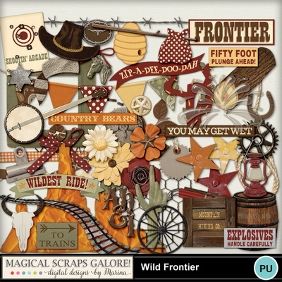 Digital Scrapbooking Kits | Wild Frontier-(MSG) | Entertainment, Family ...