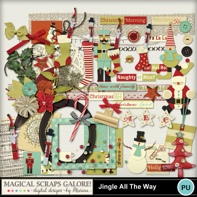 Digital Scrapbooking Kits | Jingle All The Way-(MSG) | Celebrations ...