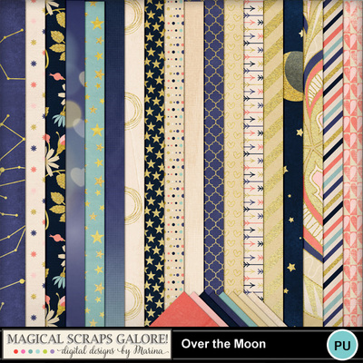 Digital Scrapbooking Kits | Over The Moon-bundle-(MSG) | Entertainment ...