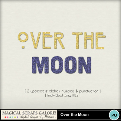 Digital Scrapbooking Kits | Over The Moon-bundle-(MSG) | Entertainment ...