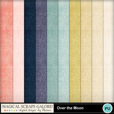 Digital Scrapbooking Kits | Over The Moon-bundle-(MSG) | Entertainment ...