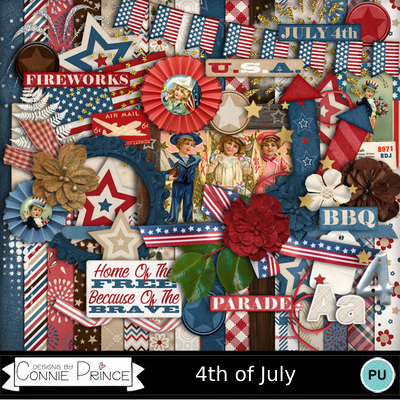 Digital Scrapbooking Kits | 4th of July-Combo-(cprince) | Holidays ...