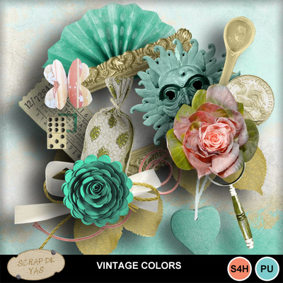 Digital Scrapbooking Kits | Vintage Colors-(Yascrap) | Vintage | MyMemories
