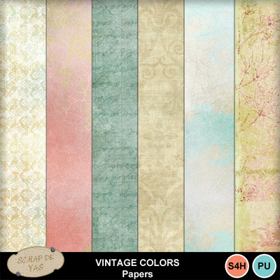 Digital Scrapbooking Kits | Vintage Colors-(Yascrap) | Vintage | MyMemories