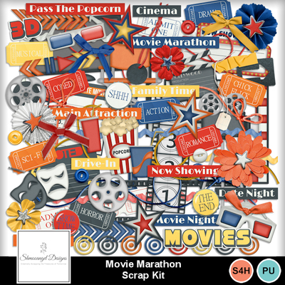 Digital Scrapbooking Kits | Movie Marathon-(Shmoang) | Entertainment ...