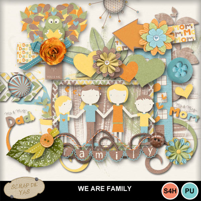 Digital Scrapbooking Kits | We are family-(Yascrap) | Everyday, Family ...