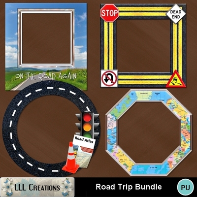 Digital Scrapbooking Kits | Road Trip Bundle-(LLLCrtn) | Family ...