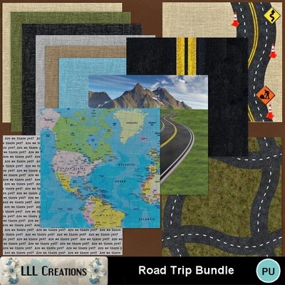 Digital Scrapbooking Kits | Road Trip Bundle-(LLLCrtn) | Family ...