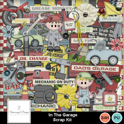Digital Scrapbooking Kits | In The Garage-(Shmoang) | Boys, Holidays ...