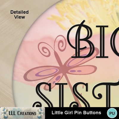 Digital Scrapbooking Kits | Little Girl Pin Buttons-(LLLCrtn) | Babies ...