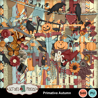 Digital Scrapbooking Kits | Primitive Autumn-(SNP) | Holidays ...