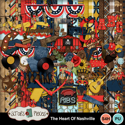 Digital Scrapbooking Kits | The Heart of Nashville-(SNP) | Music ...