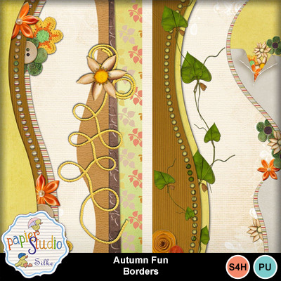 Digital Scrapbooking Kits | Autumn Fun Borders-(paperst) | Everyday ...