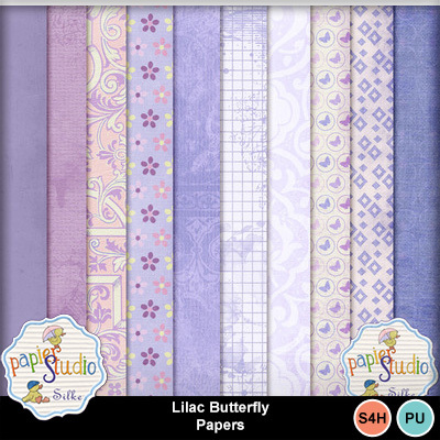 Digital Scrapbooking Kits | Lilac Butterfly Papers-(paperst) | Holidays ...