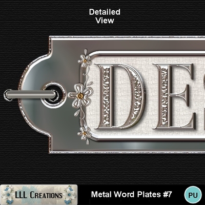 Digital Scrapbooking Kits | Metal Word Plates 7-(LLLCrtn) | Animals ...