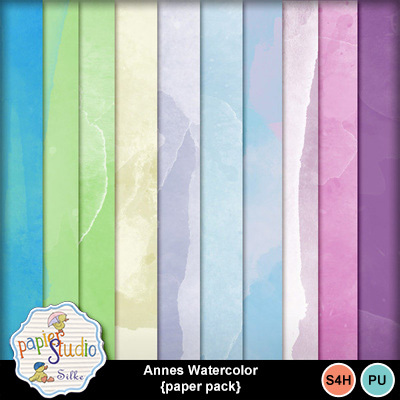 Digital Scrapbooking Kits | Annes Watercolor Paper Pack-(paperst ...