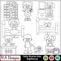 Digital Scrapbooking Kits | Daily Routine Bears ClipArt-(NSD) | Animals ...