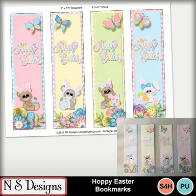 Digital Scrapbooking Kits | Hoppy Easter Bookmarks-(NSD) | Craftable ...