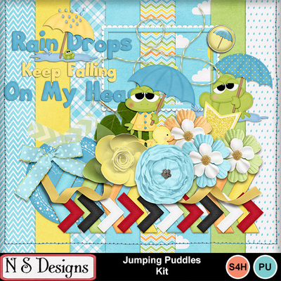 Digital Scrapbooking Kits | Jumping Puddles Kit-(NSD) | Animals - Pets ...