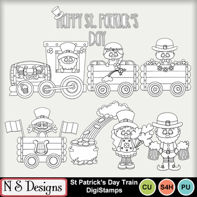 Digital Scrapbooking Kits | St Patricks Day Train DS-(NSD ...