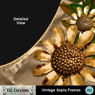 Digital Scrapbooking Kits | Vintage Sepia Frames-(LLLCrtn) | Decorative ...