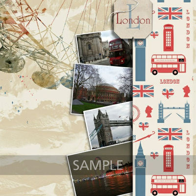 Digital Scrapbooking Kits | Travel to London accents-(HSA) | Memories ...