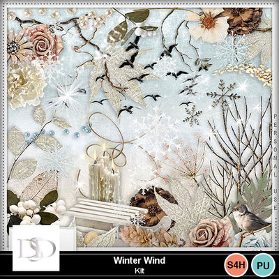 Digital Scrapbooking Kits | Winter Wind Overlays-(doudou) | Decorative ...