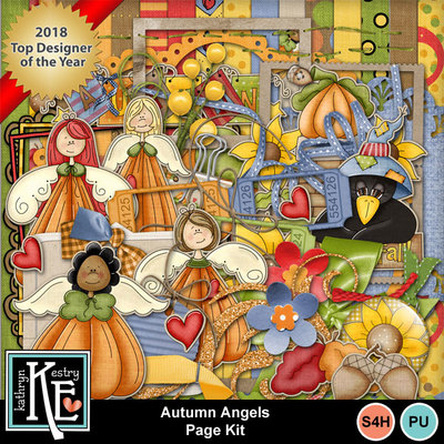 Digital Scrapbooking Kits | Autumn Angels Kit-(Kathryn) | Family ...
