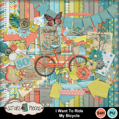 Digital Scrapbooking Kits | I Want To Ride My Bicycle kit-(SNP ...