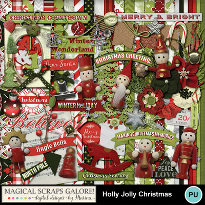 Digital Scrapbooking Kits | Holly Jolly Christmas-(MSG) | Family ...
