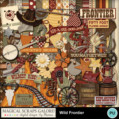 Digital Scrapbooking Kits | Wild Frontier-(MSG) | Entertainment, Family ...
