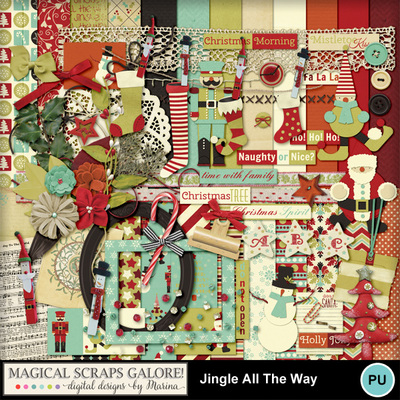 Digital Scrapbooking Kits | Jingle All The Way-(MSG) | Celebrations ...