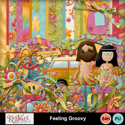 Digital Scrapbooking Kits | Feeling Groovy Trio-(Kmess) | Heritage ...