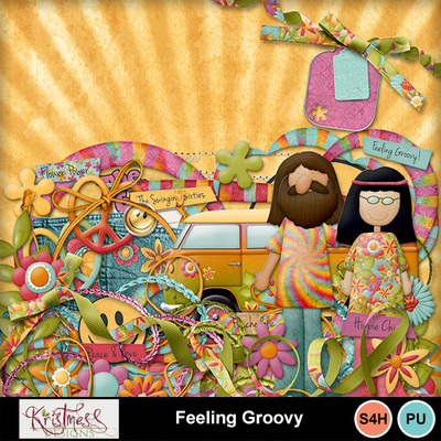 Digital Scrapbooking Kits | Feeling Groovy Trio-(Kmess) | Heritage ...