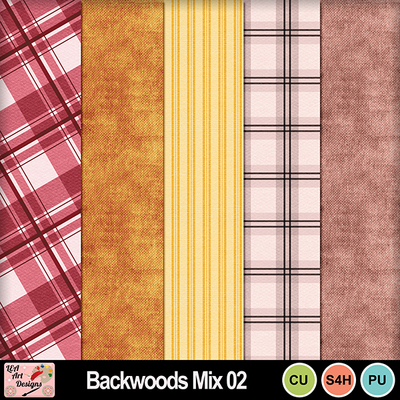 Digital Scrapbooking Kits | Backwoods Mix 02-(LEA) | Commercial Use ...