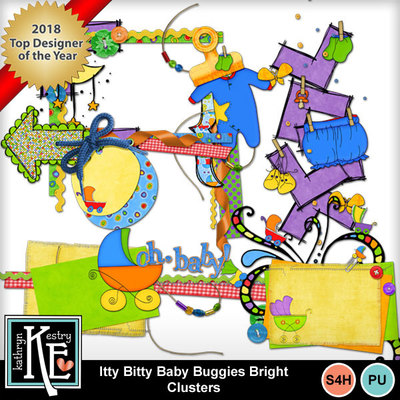 Digital Scrapbooking Kits | Itty Bitty Baby Buggies Cluste-(Kathryn ...