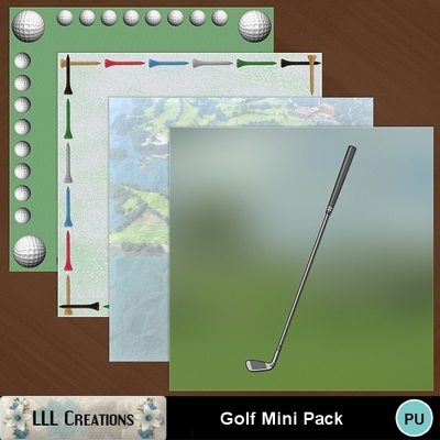 Digital Scrapbooking Kits | Golf Mini Pack-(LLLCrtn) | Family, Friends ...