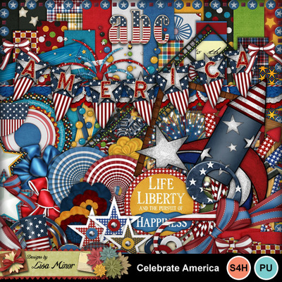 Digital Scrapbooking Kits | Celebrate America-(LisaMM) | Celebrations ...