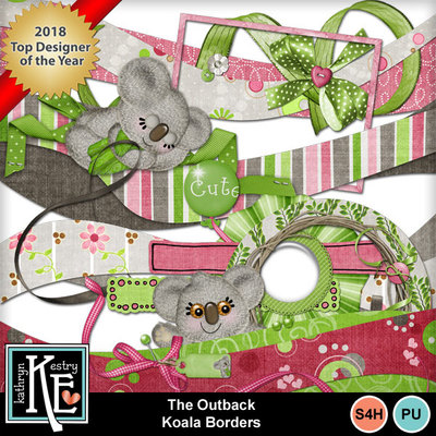 Digital Scrapbooking Kits | The Outback-Koala Borders-(Kathryn ...