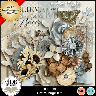 Digital Scrapbooking Kits | Believe Page Kit-(ADBD) | Vintage | MyMemories