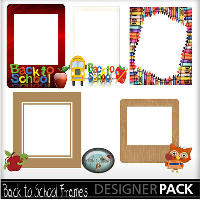 Digital Scrapbooking Kits | Back to School Pic Frames-(PS) | School ...