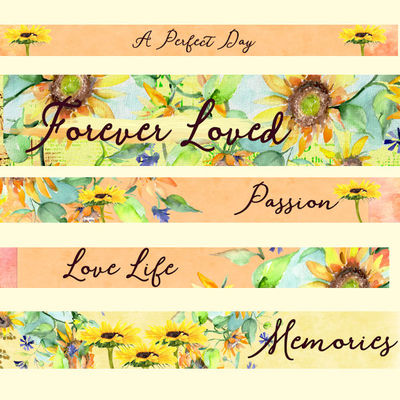 Digital Scrapbooking Kits | Sunflower Art Strips-(aniaw) | Girls ...