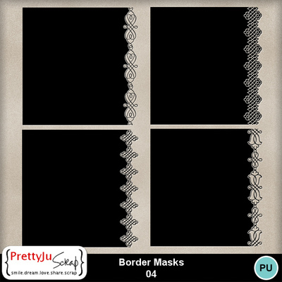 Digital Scrapbooking Kits | Border Masks Col1-(P-Ju)-(P-Ju ...